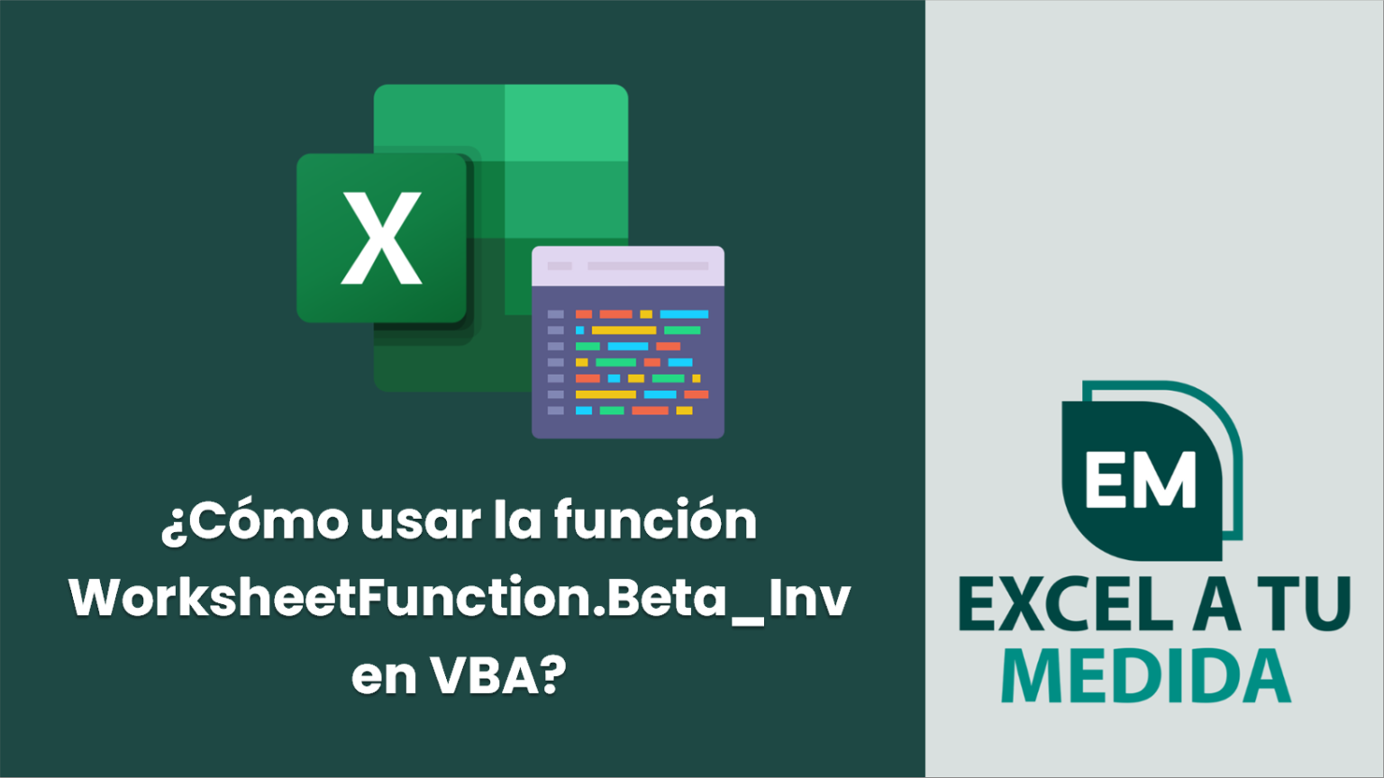 ¿Cómo usar la función WorksheetFunction.Beta_Inv en VBA? | Excel a tu ...