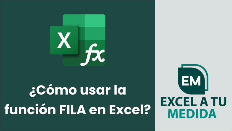 ¿Cómo usar la función FILA en Excel? | Excel a tu medida