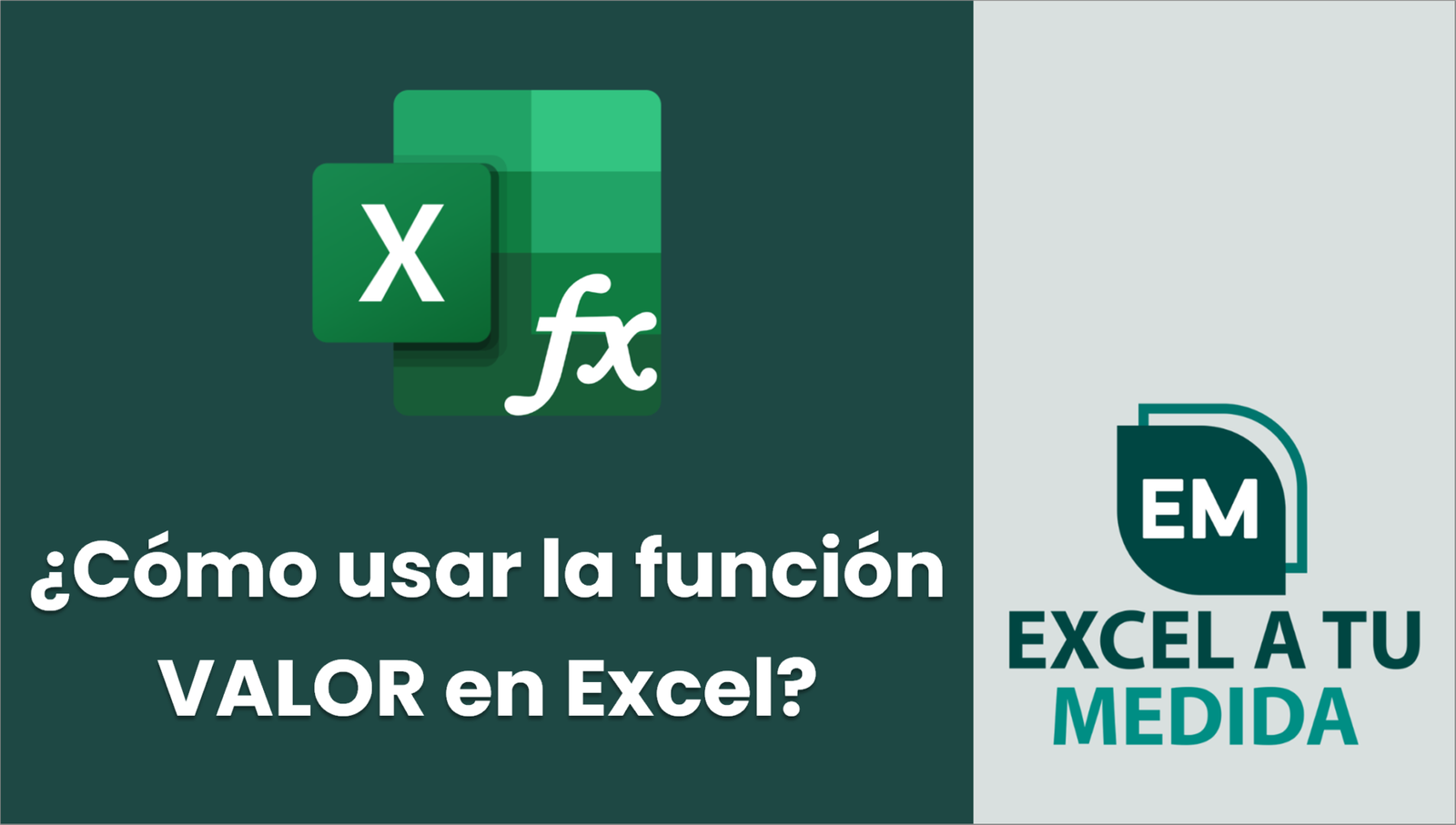 ¿Cómo usar la función VALOR en Excel? | Excel a tu medida