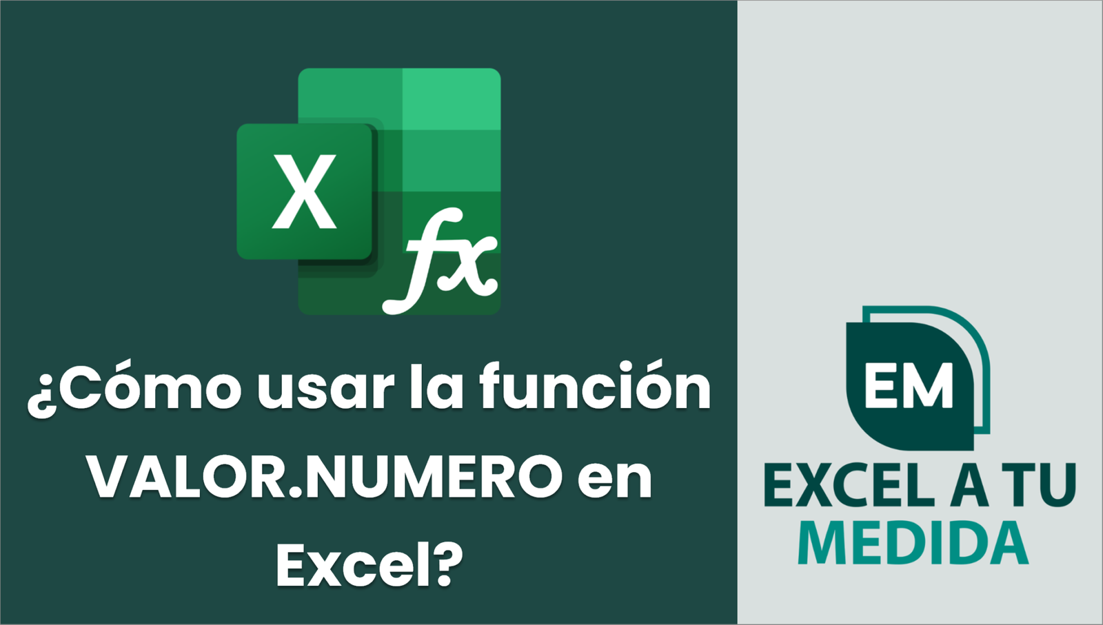 ¿Cómo usar la función VALOR.NUMERO en Excel? | Excel a tu medida