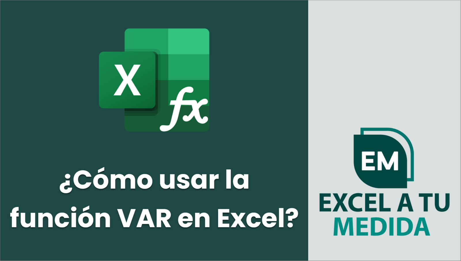 ¿Cómo usar la función VAR en Excel? | Excel a tu medida