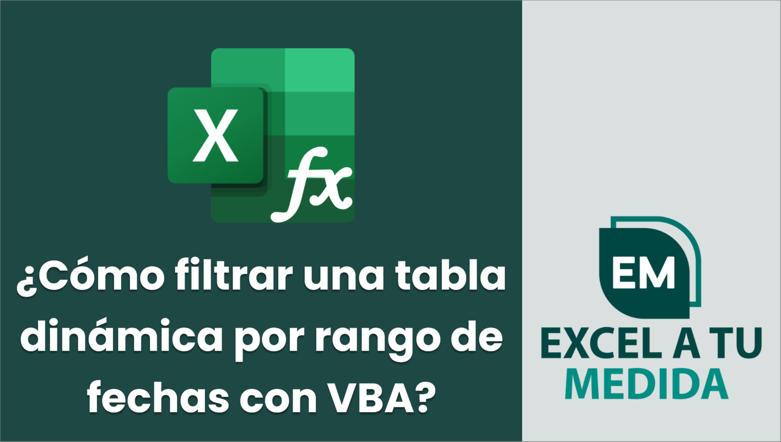 ¿Cómo filtrar una tabla dinámica por rango de fechas con VBA? | Excel a ...