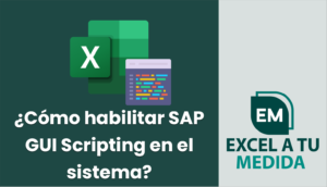 ¿Cómo habilitar SAP GUI Scripting en el sistema? | Excel a tu medida